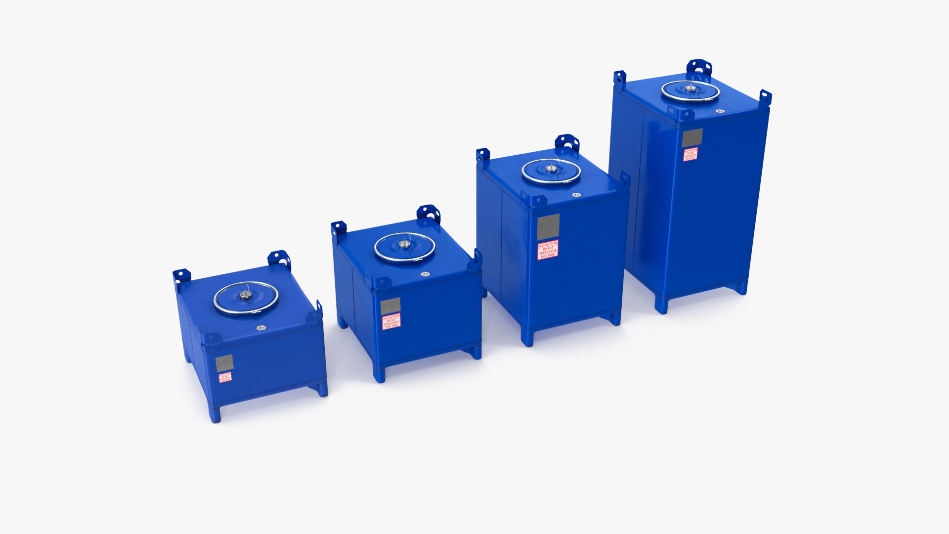 120-550 Gallon Stainless Steel IBC Container Blue Set 3D - TurboSquid ...