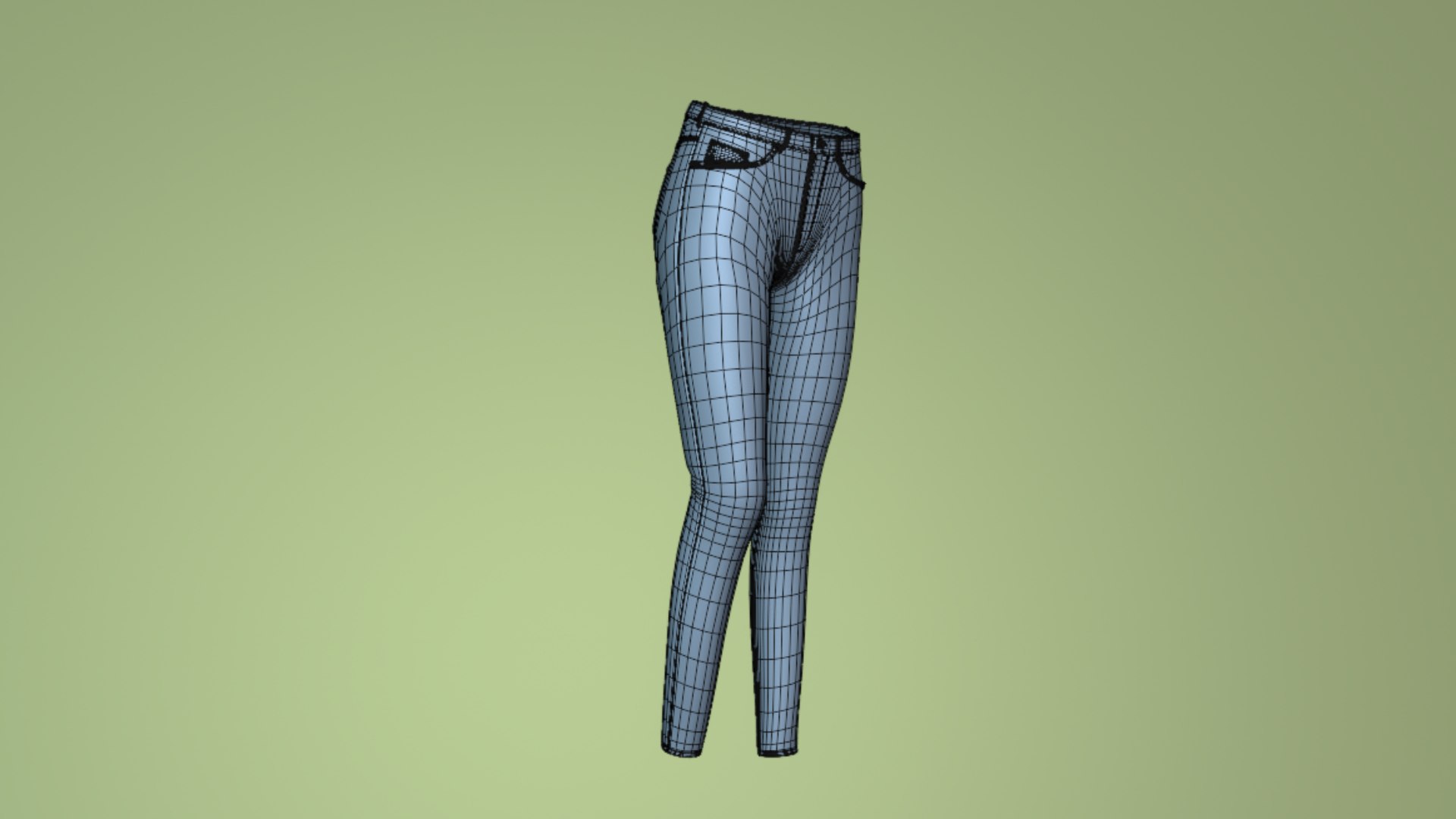 3D Woman Gold Suede Pants - TurboSquid 2440481