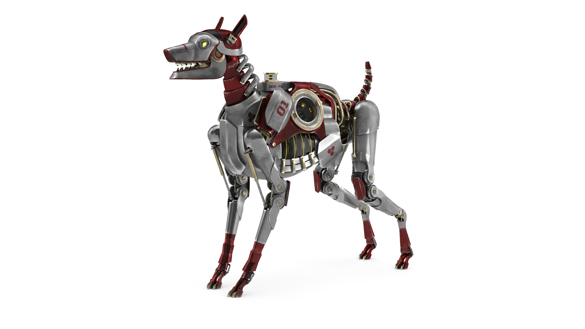 3D Futuristic Robotic Dog Concept Rigged For Maya - TurboSquid 2320559