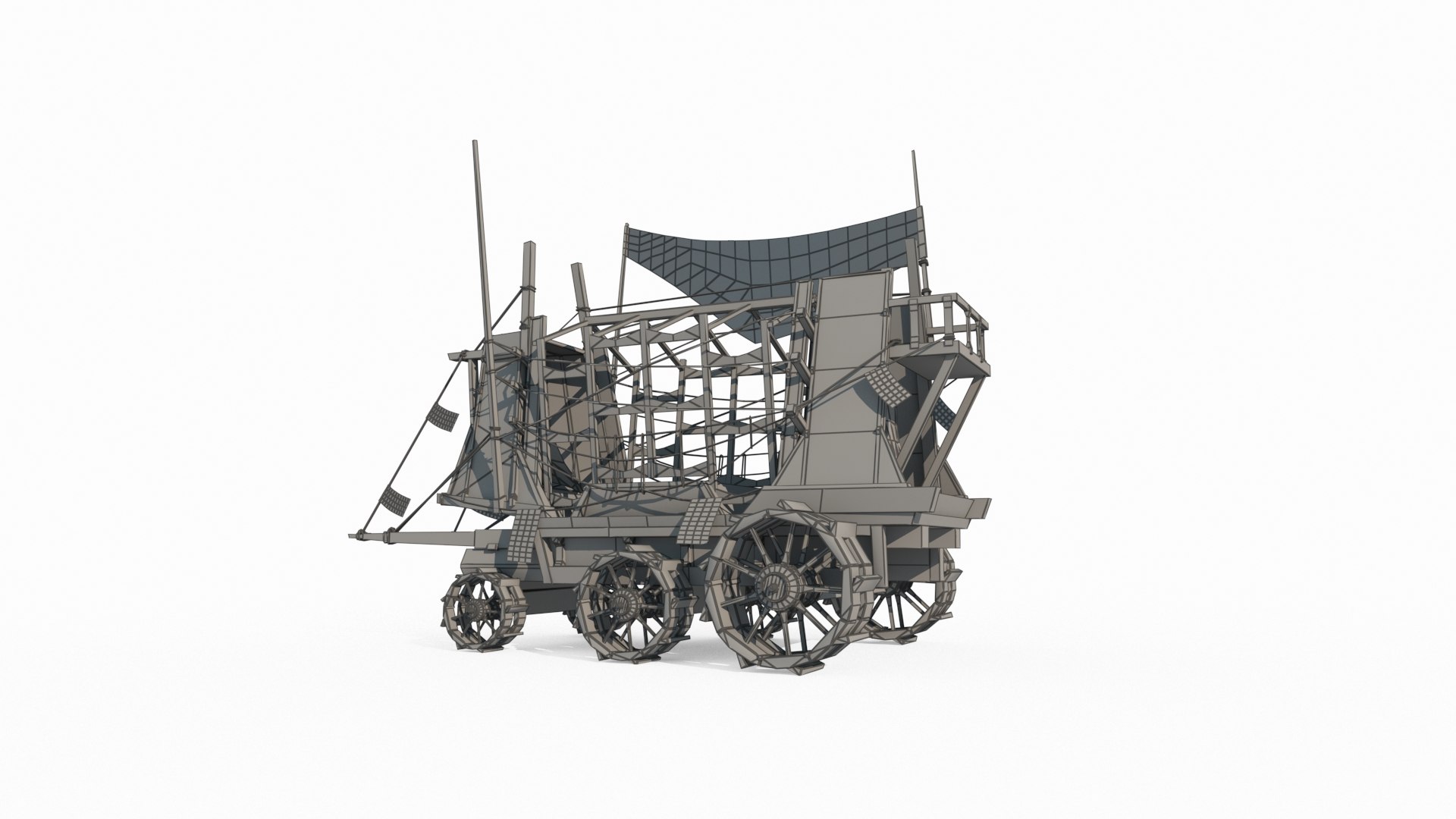 Ancient Large Animal Powered Carts 3D Model - TurboSquid 2313642