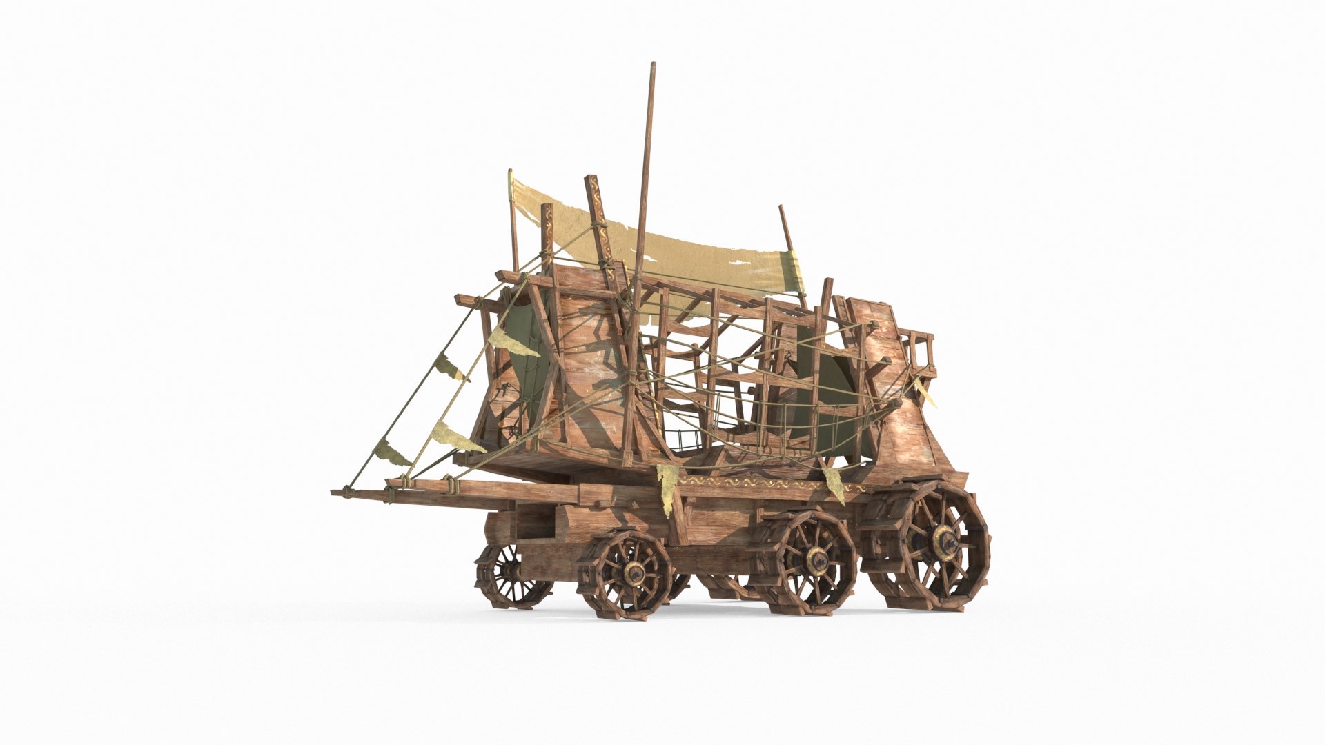 Ancient Large Animal Powered Carts 3D Model - TurboSquid 2313642