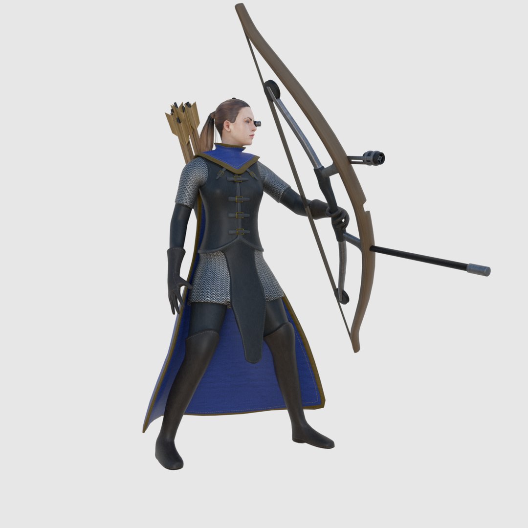 3D Ready Fantasy Steampunk Archer - TurboSquid 1346450