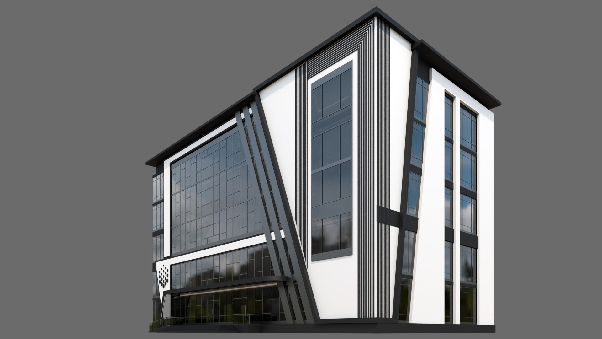 Office Building Model - TurboSquid 2029020