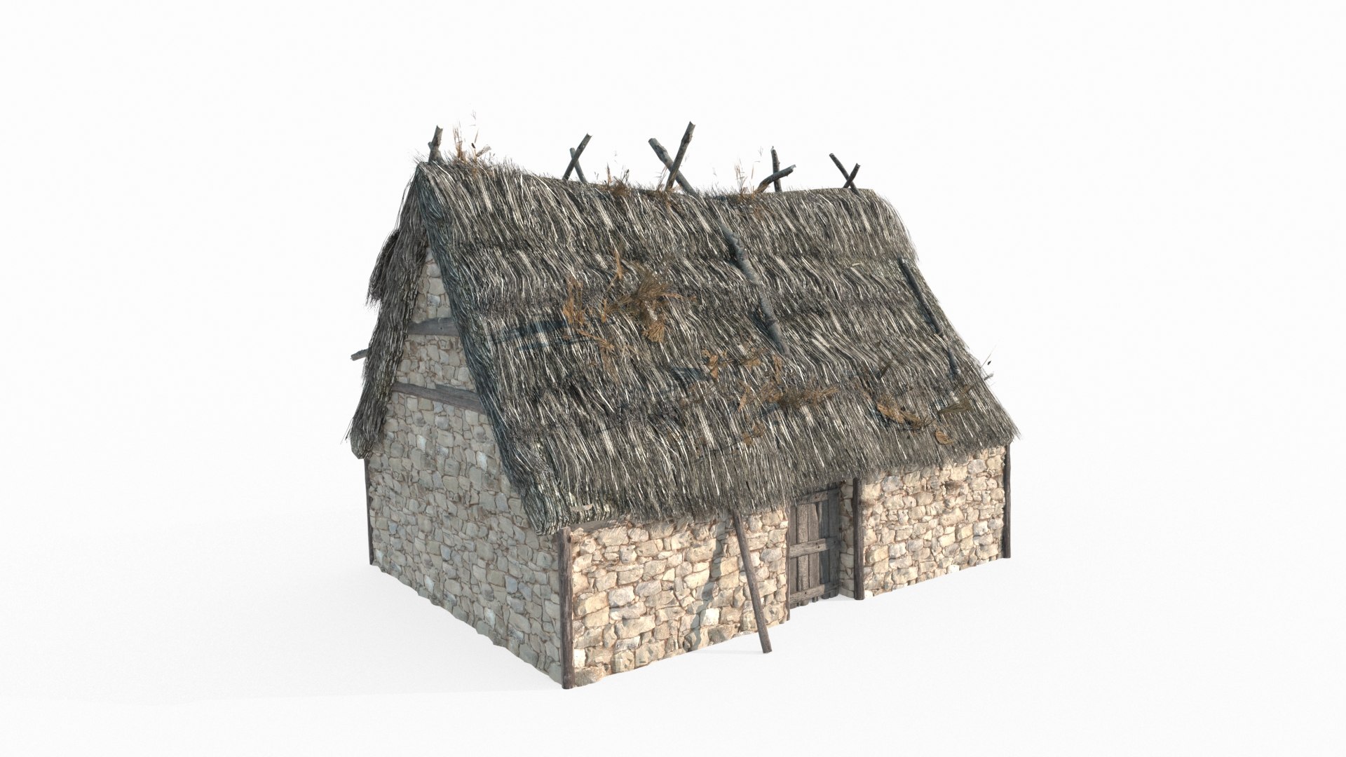 3D Medieval Thatched Hut Model - TurboSquid 2327599
