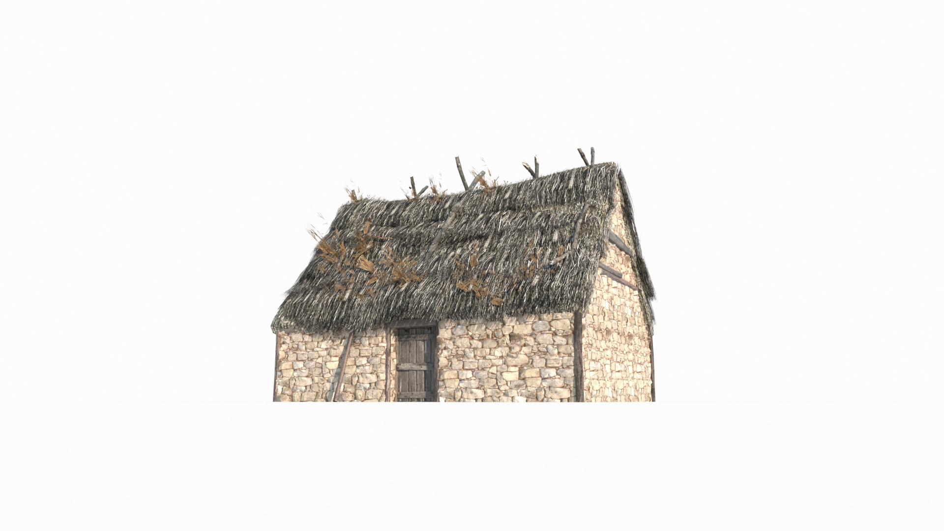 3D Medieval Thatched Hut Model - TurboSquid 2327599