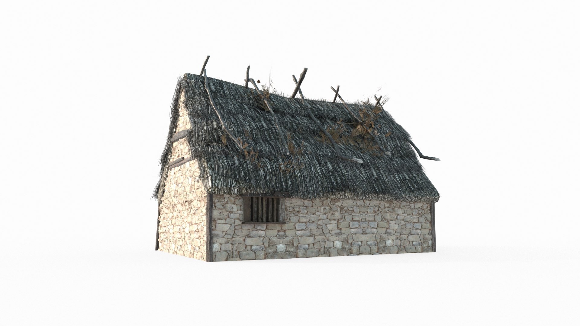 3D Medieval Thatched Hut Model - TurboSquid 2327599