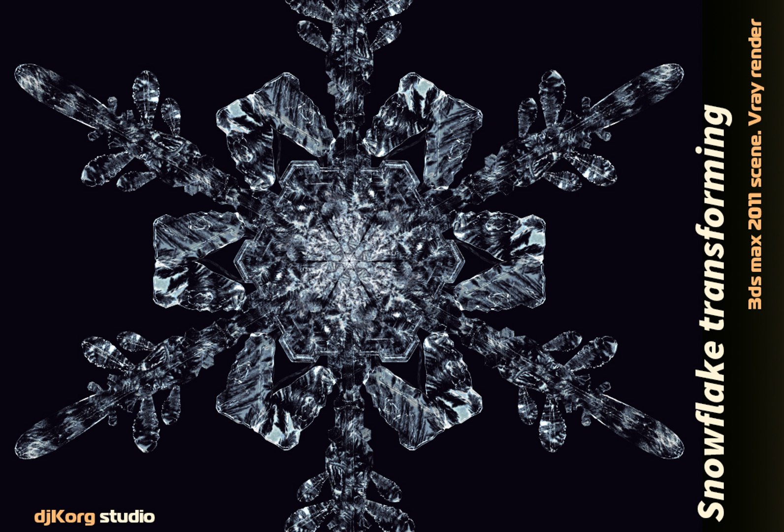3d model snowflake animation