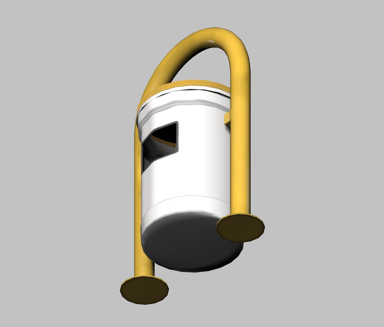 Yellow Closed Cage Type Trash Can 3D Model - TurboSquid 2130063