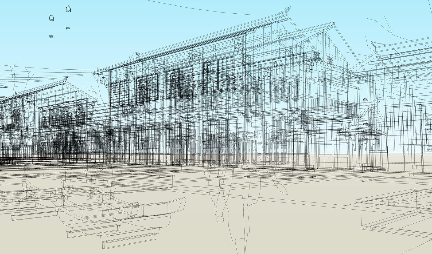 Chinatown With Simple Design 3D - TurboSquid 2133298