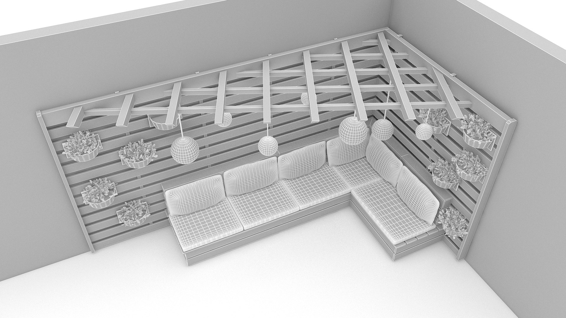 3D Model Wooden Garden Corner - TurboSquid 1715627