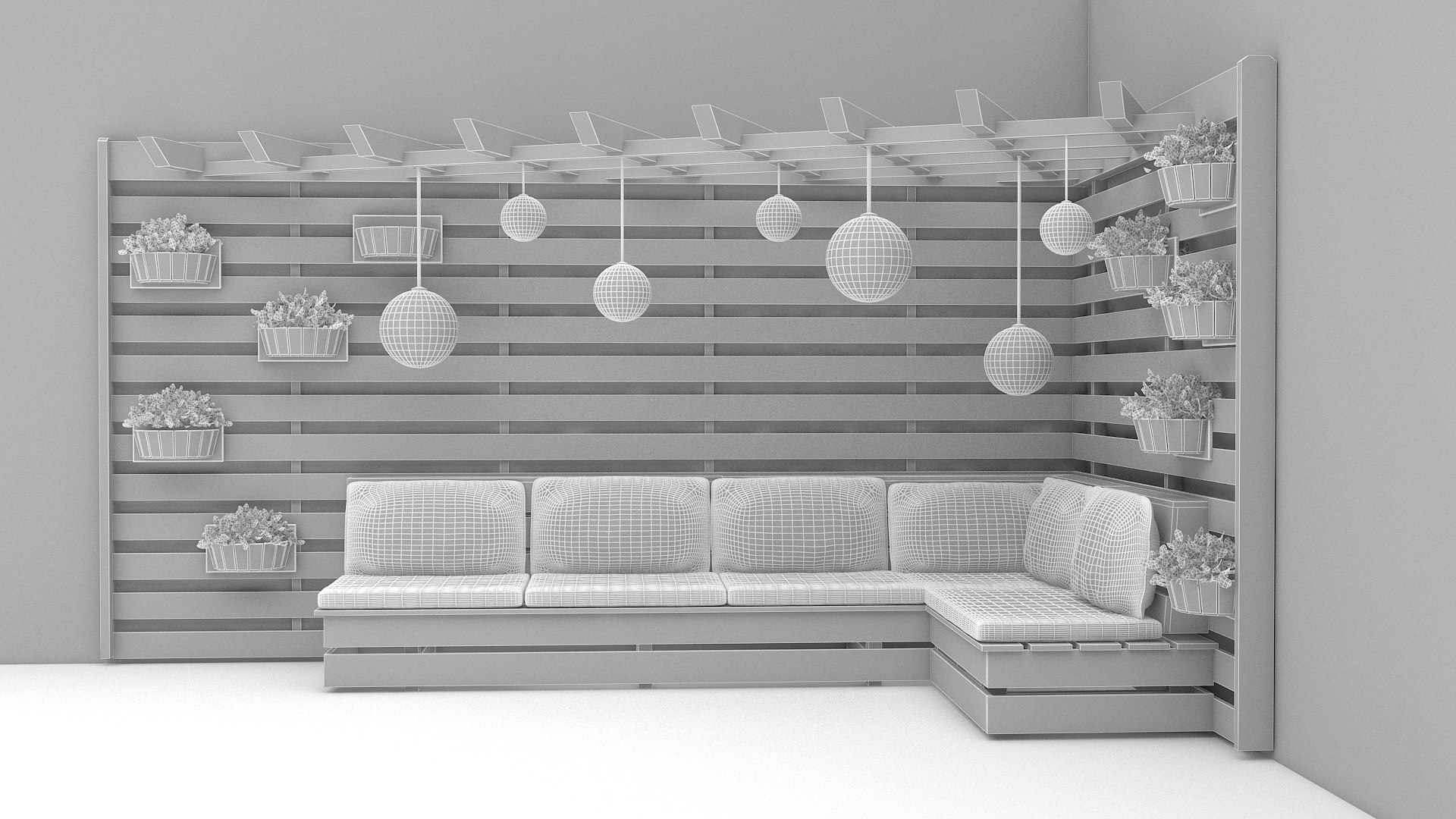 3D Model Wooden Garden Corner - TurboSquid 1715627