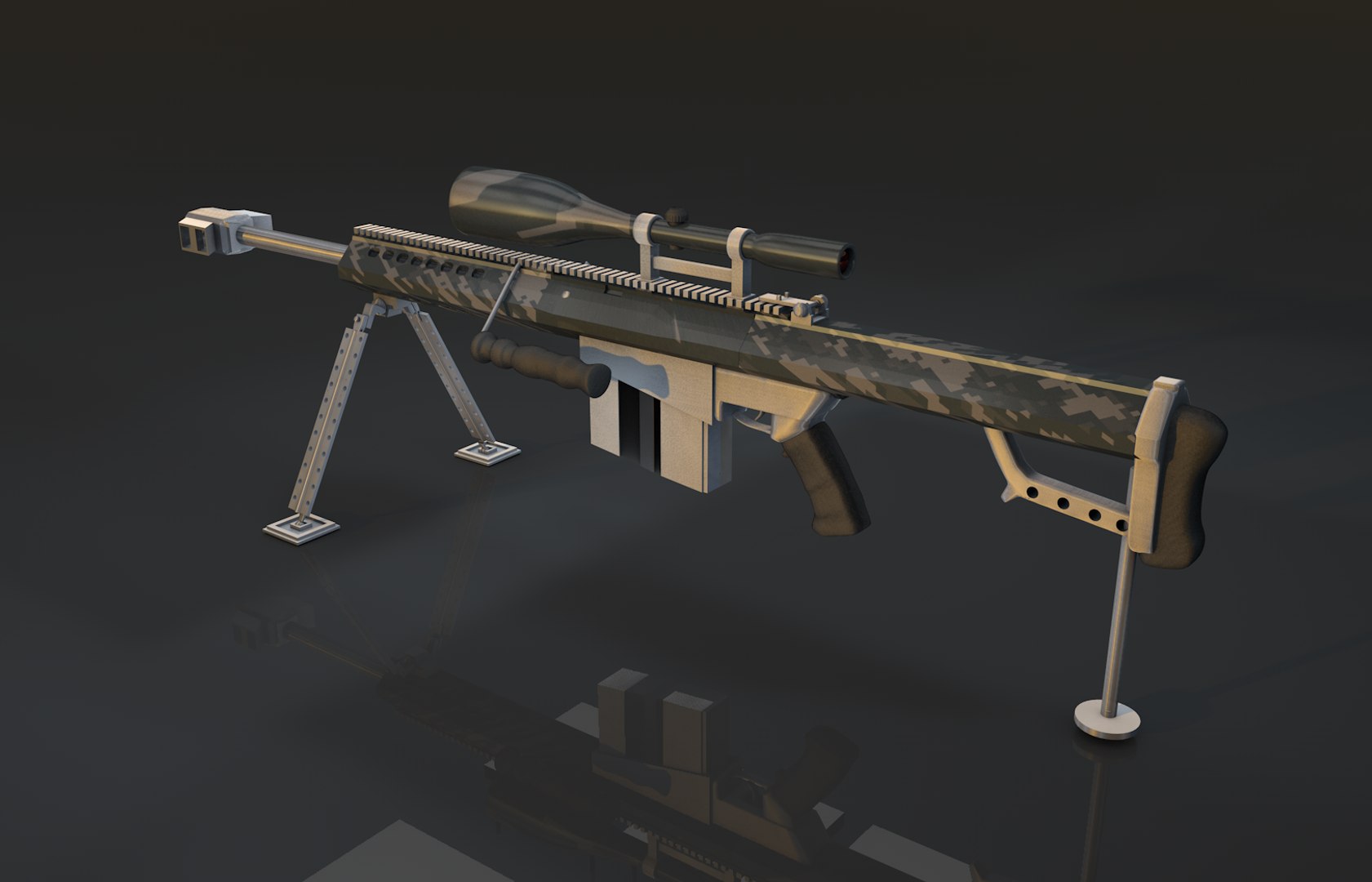 Barret 50 3D Model - TurboSquid 1424278