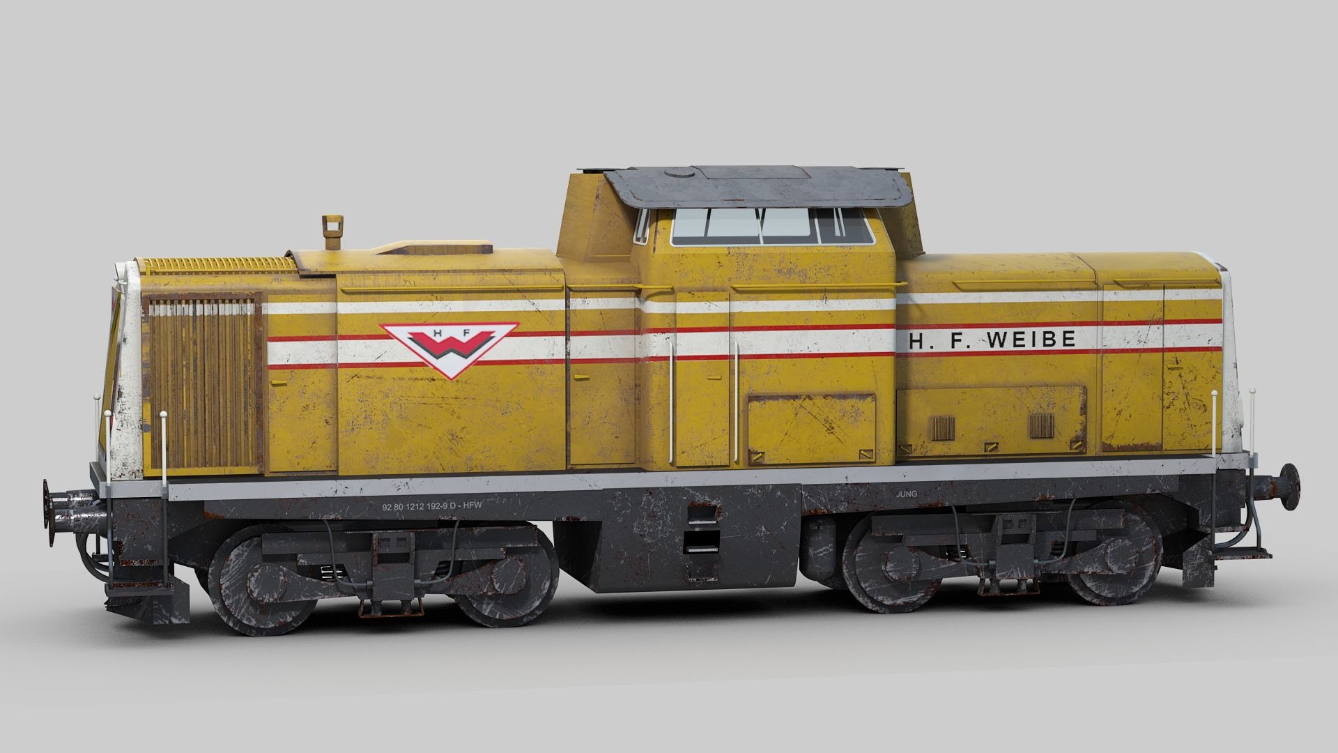 BR 212 Diesel Locomotive 3D - TurboSquid 2023778