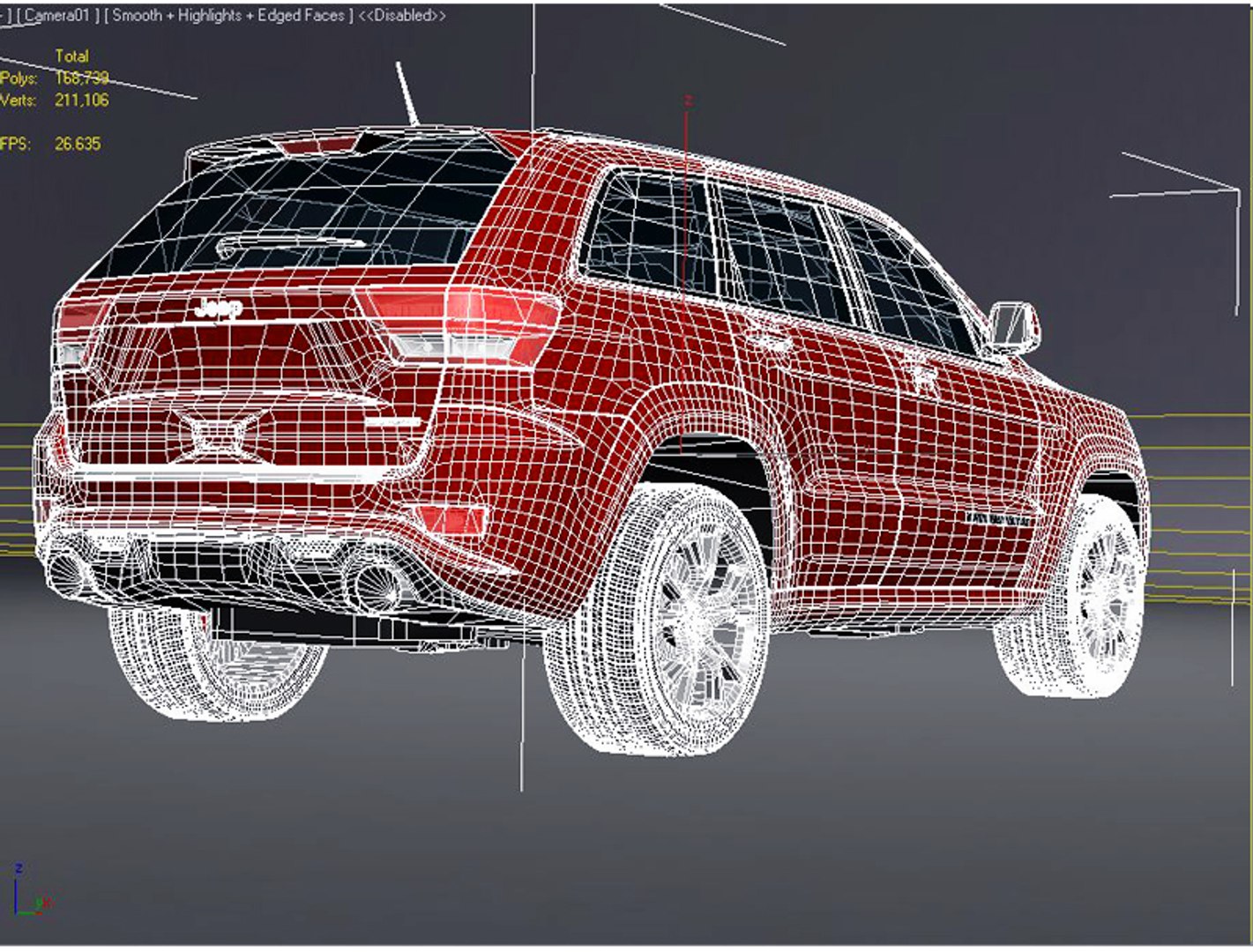 Jeep Grand Cherokee Srt 3d Model