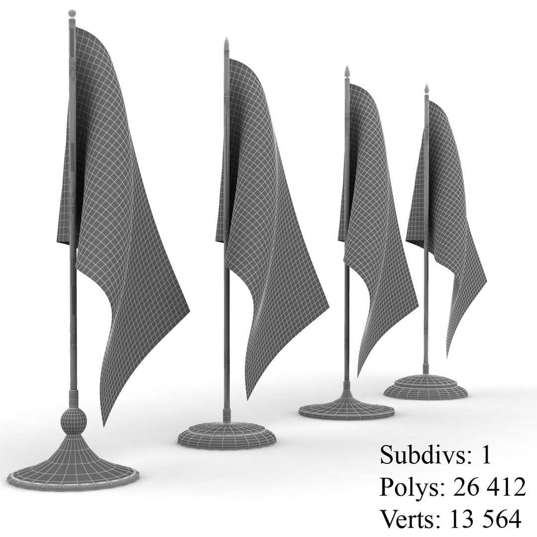 3d flagpole model