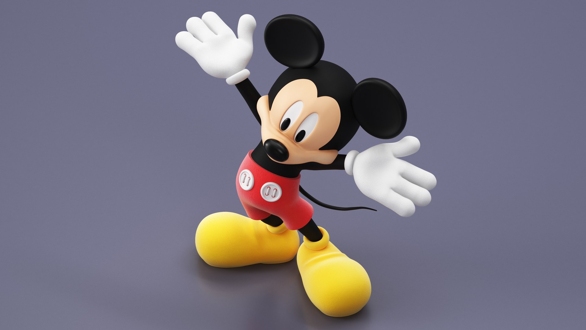 Cartoon Character Mickey Mouse Rigged for Maya 3D model - TurboSquid ...