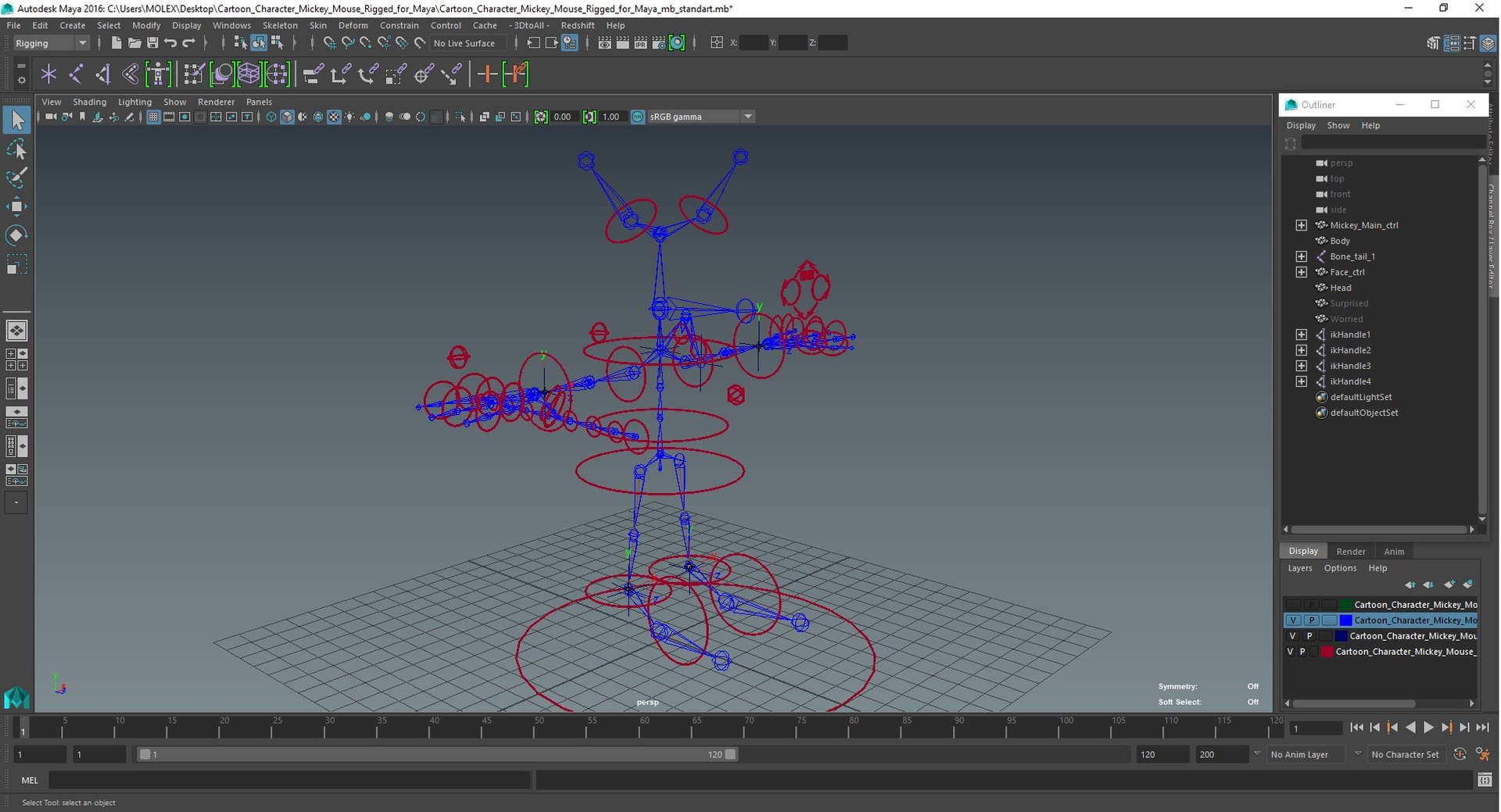 Cartoon Character Mickey Mouse Rigged for Maya 3D model - TurboSquid ...