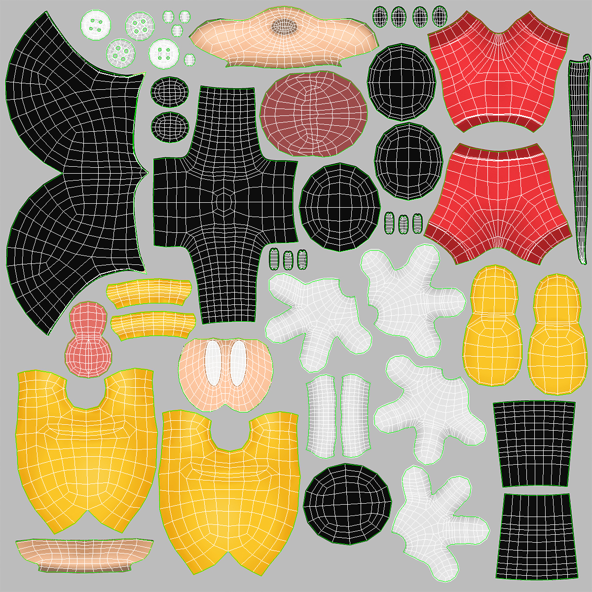 Maya용으로 조작된 만화 캐릭터 미키 마우스 3D 모델 - TurboSquid 2052261