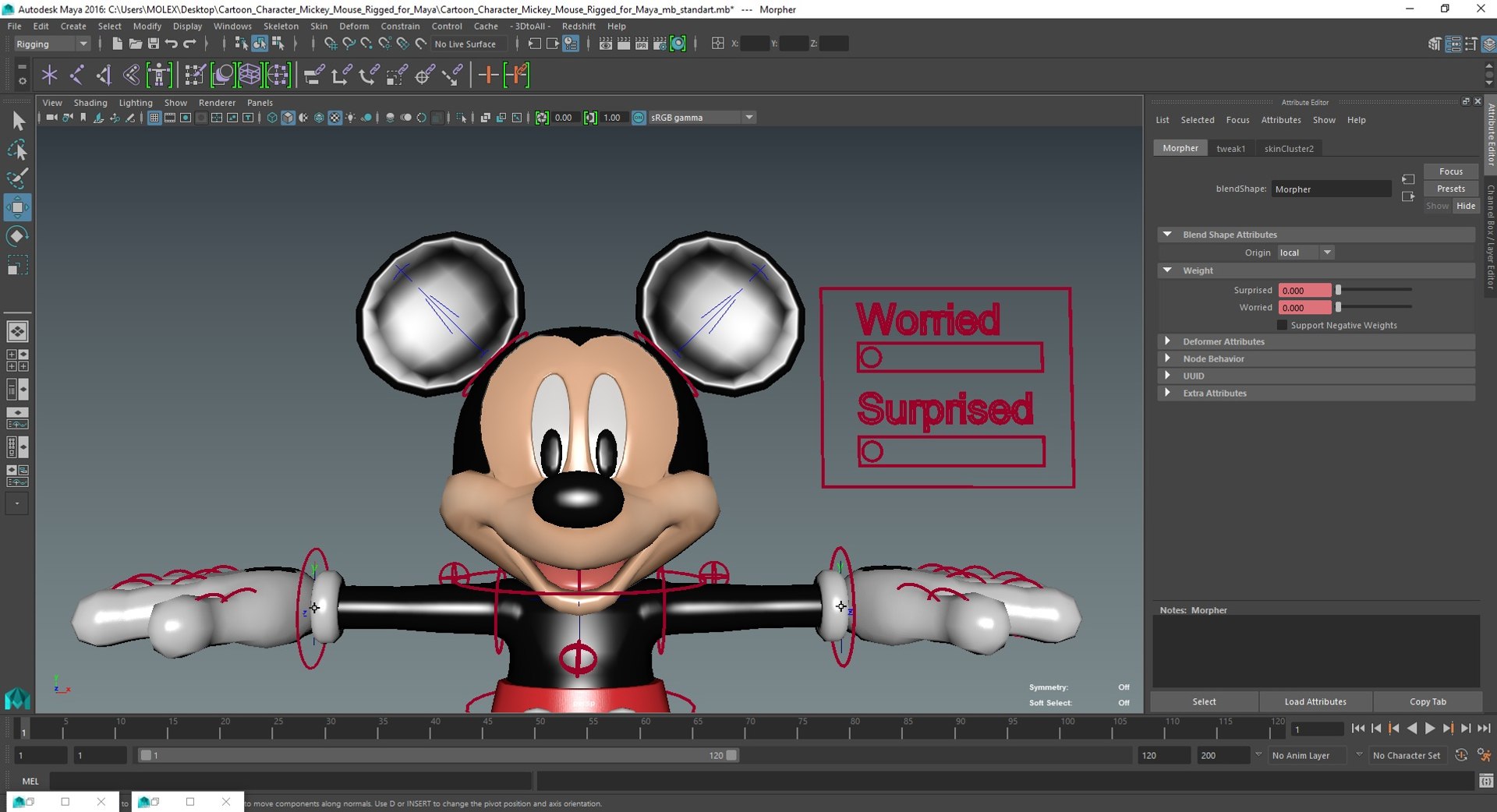 Cartoon Character Mickey Mouse Rigged for Maya 3D model - TurboSquid ...