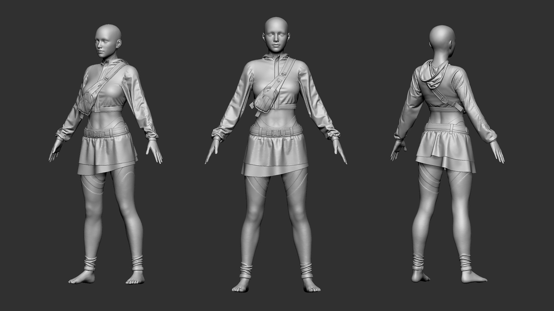 Female Outfit 3 Model - TurboSquid 2184400
