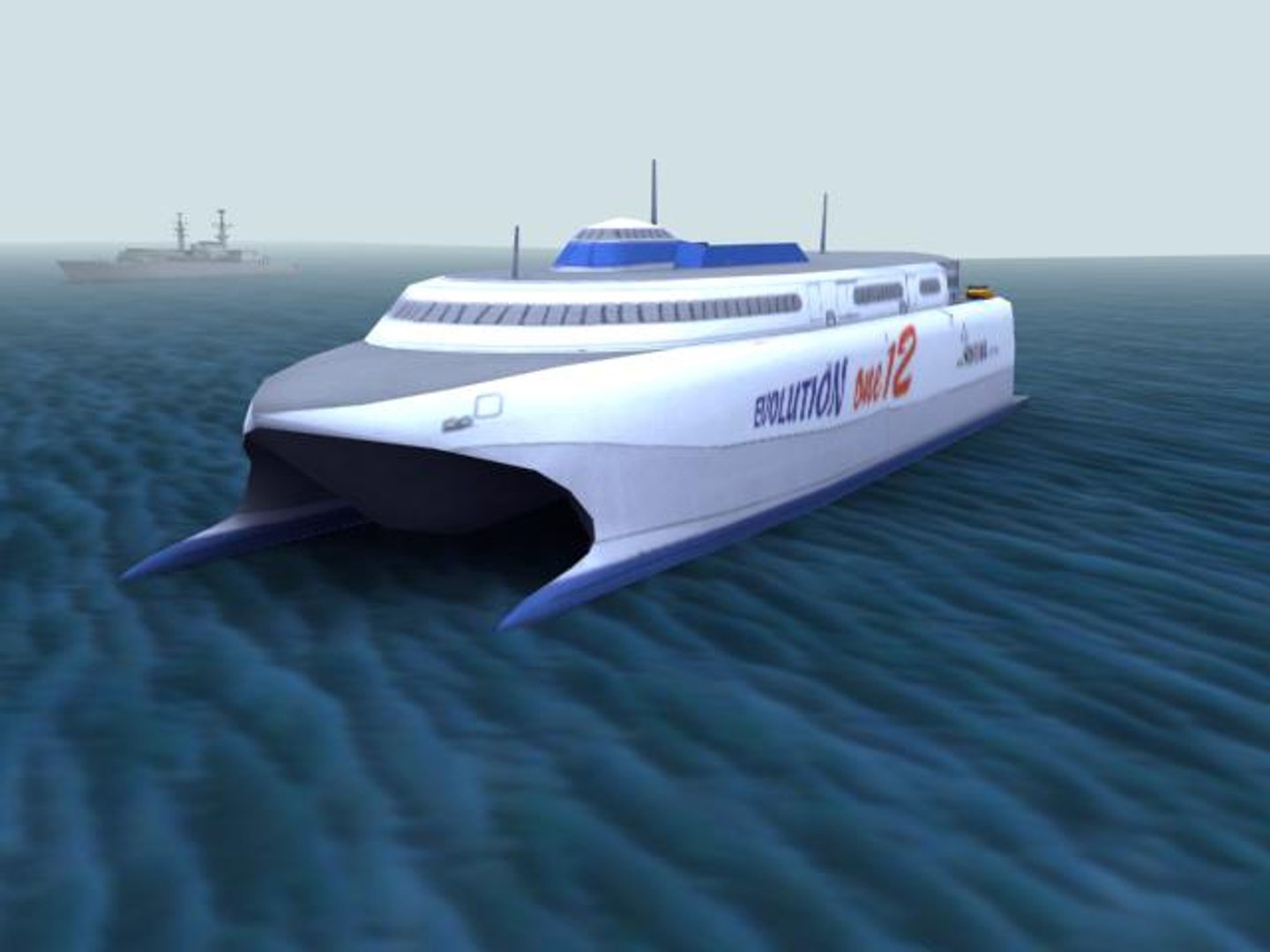 Catamaran Ferry 3d Model