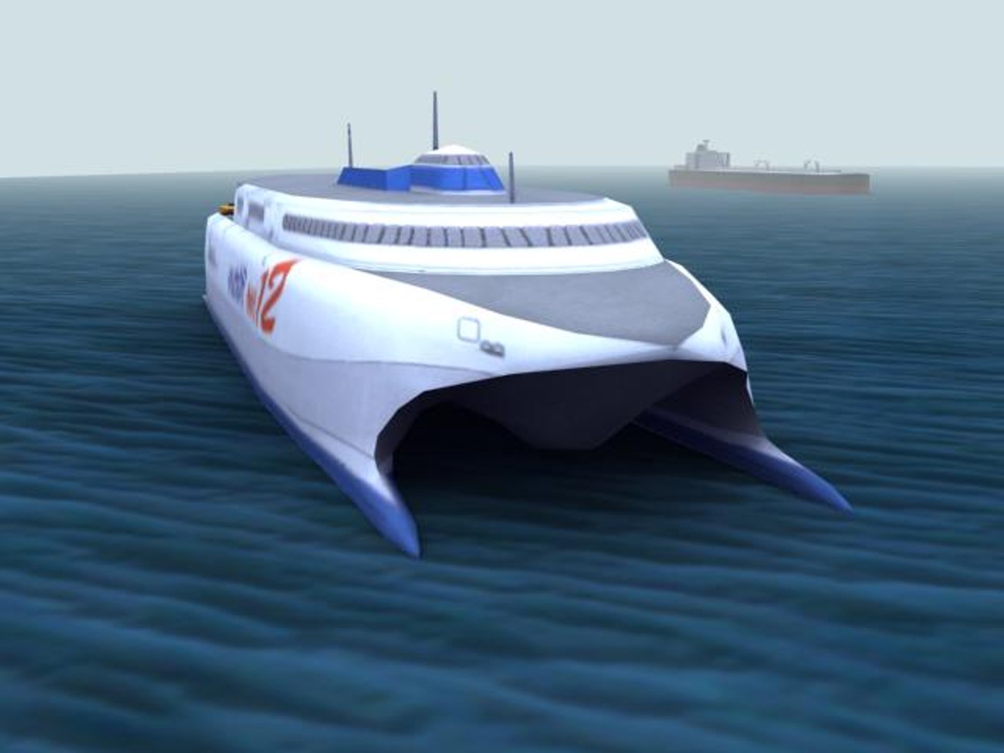 Catamaran Ferry 3d Model
