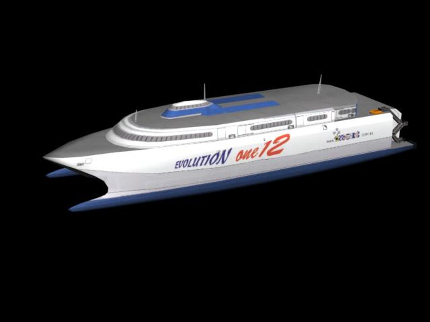 Catamaran Ferry 3d Model