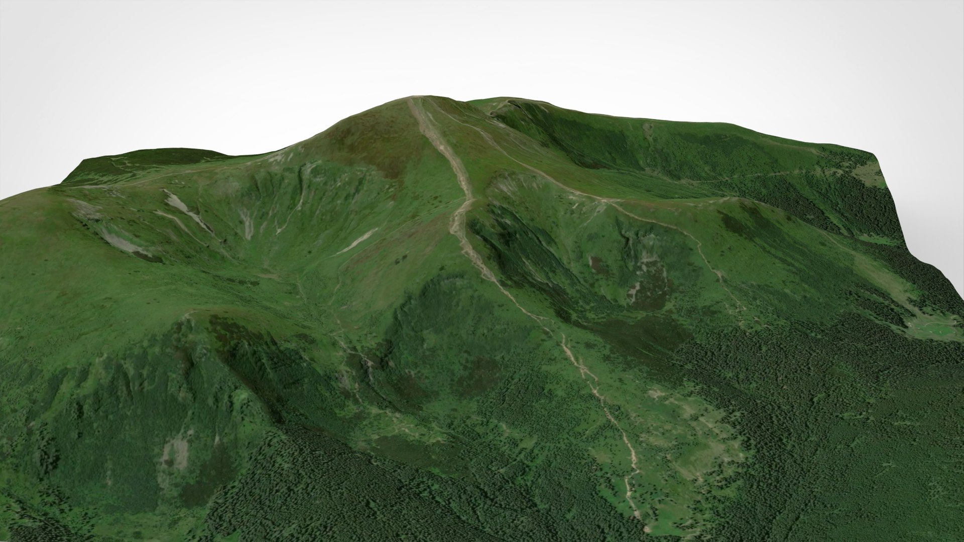 3D Model Mountain Landscape Hoverla Ukraine - TurboSquid 2160749