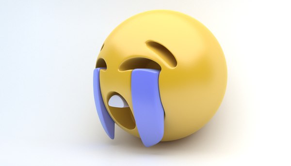 3d model emoji bawling
