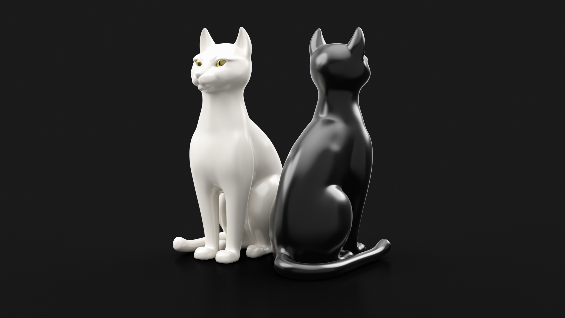 Figurines Of Cats 3D Model - TurboSquid 2208110
