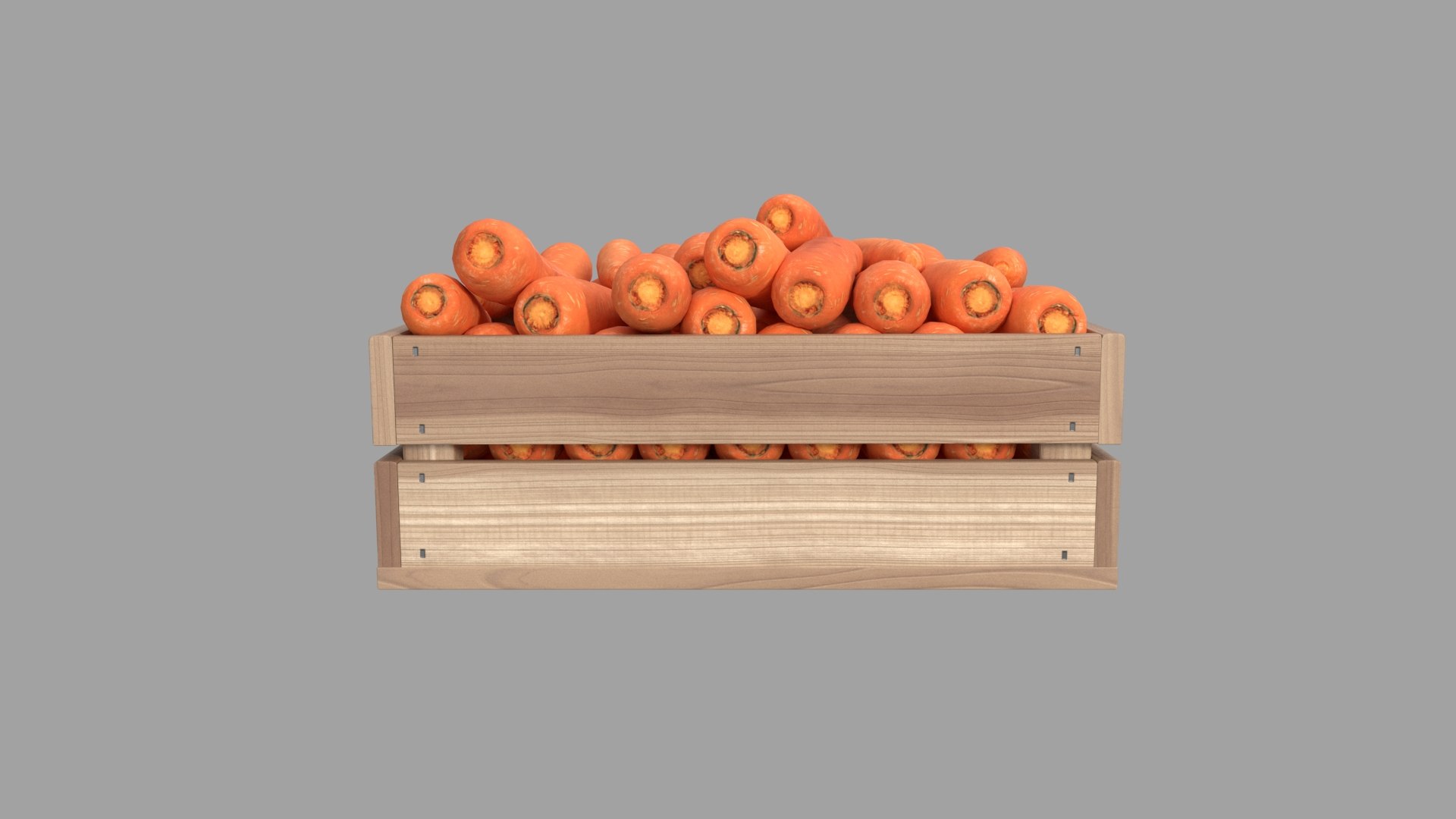 3D carrotwoodbox carrot model - TurboSquid 1550350