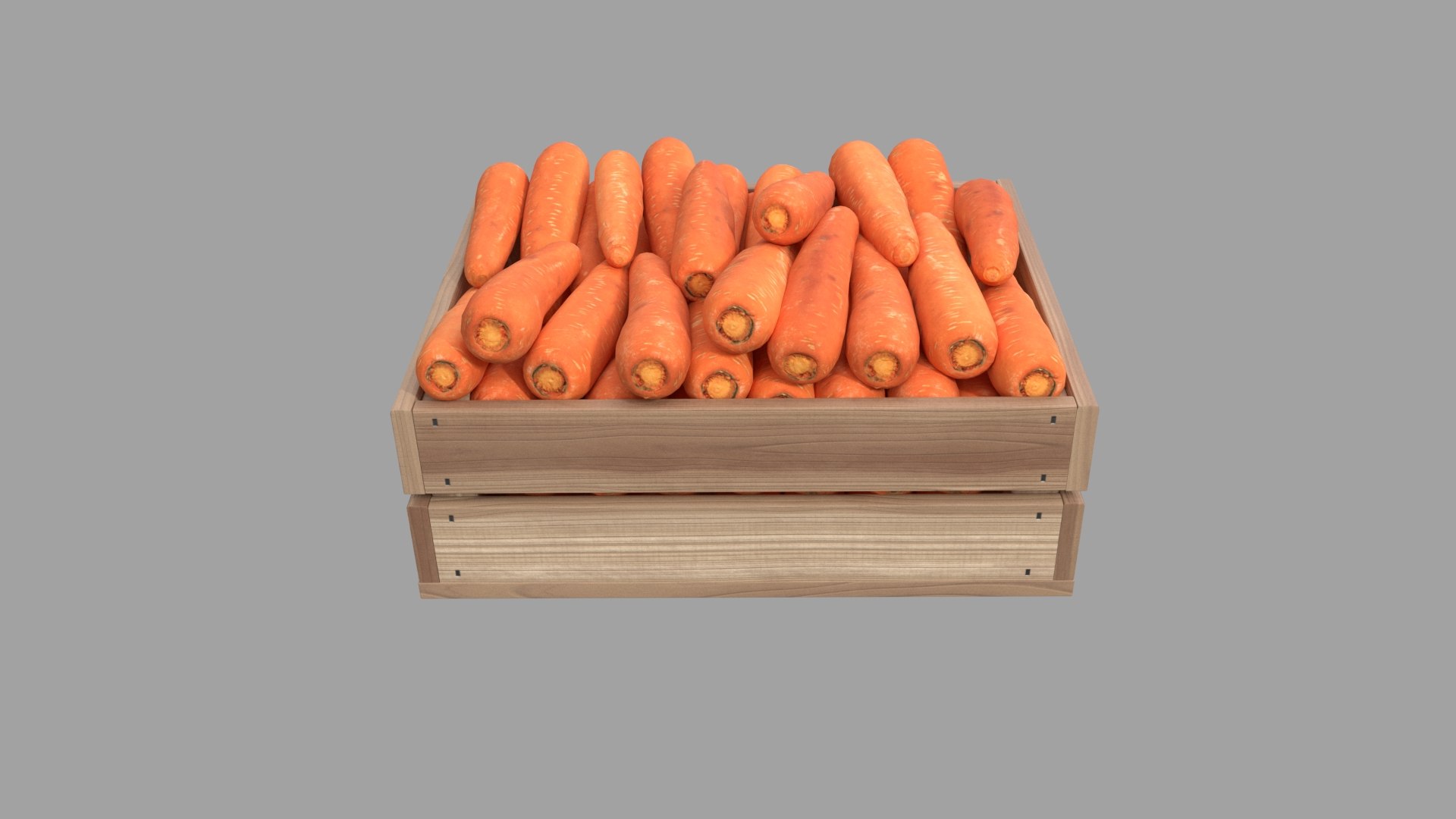 3D carrotwoodbox carrot model - TurboSquid 1550350