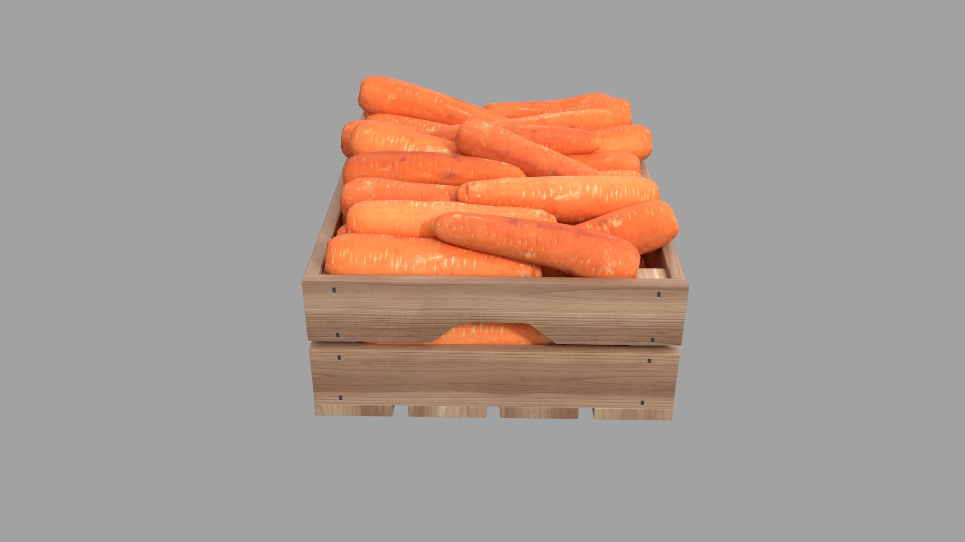3D carrotwoodbox carrot model - TurboSquid 1550350