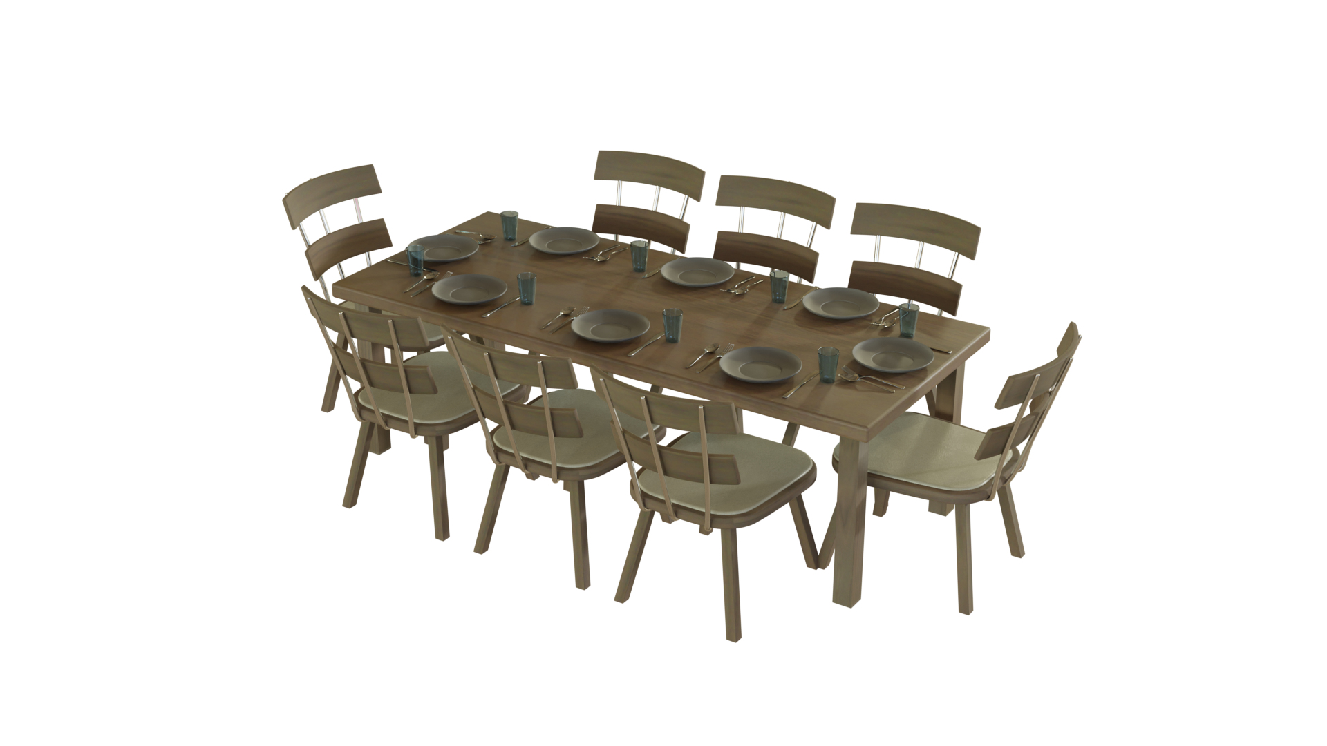 3D Table And Chairs Model - TurboSquid 2107484