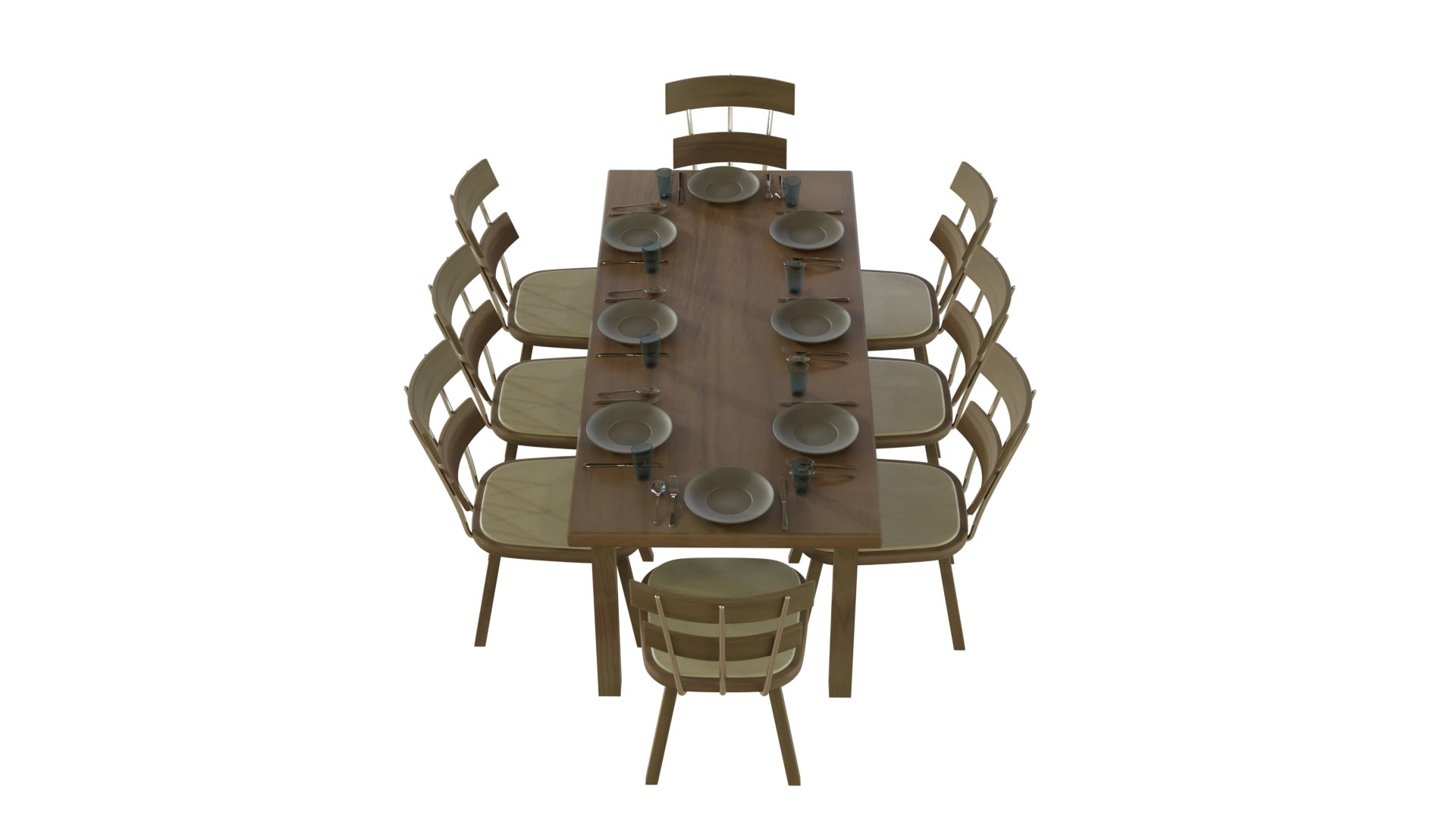 3D Table And Chairs Model - TurboSquid 2107484