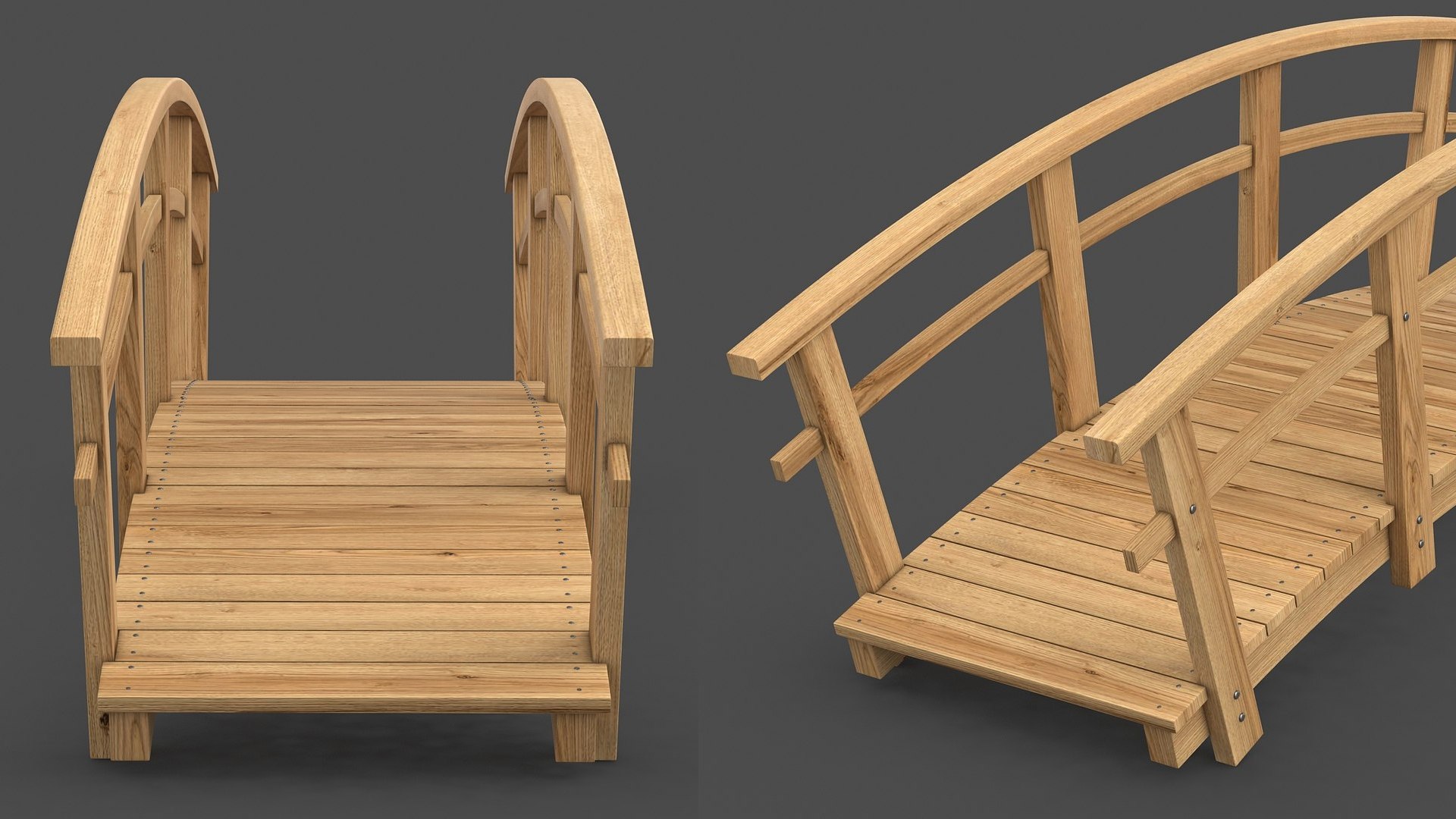 3D Wooden Bridge Collection Model - TurboSquid 2329000
