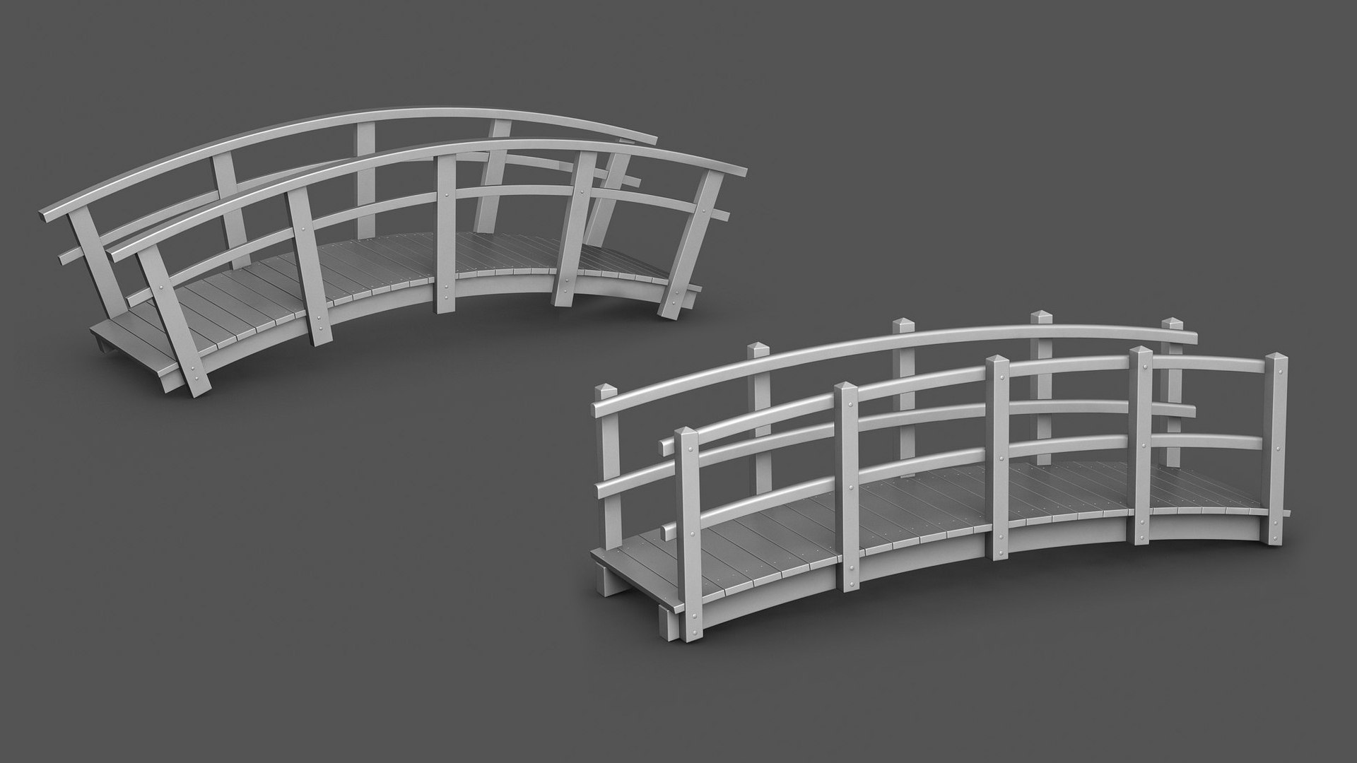 3D Wooden Bridge Collection Model - TurboSquid 2329000