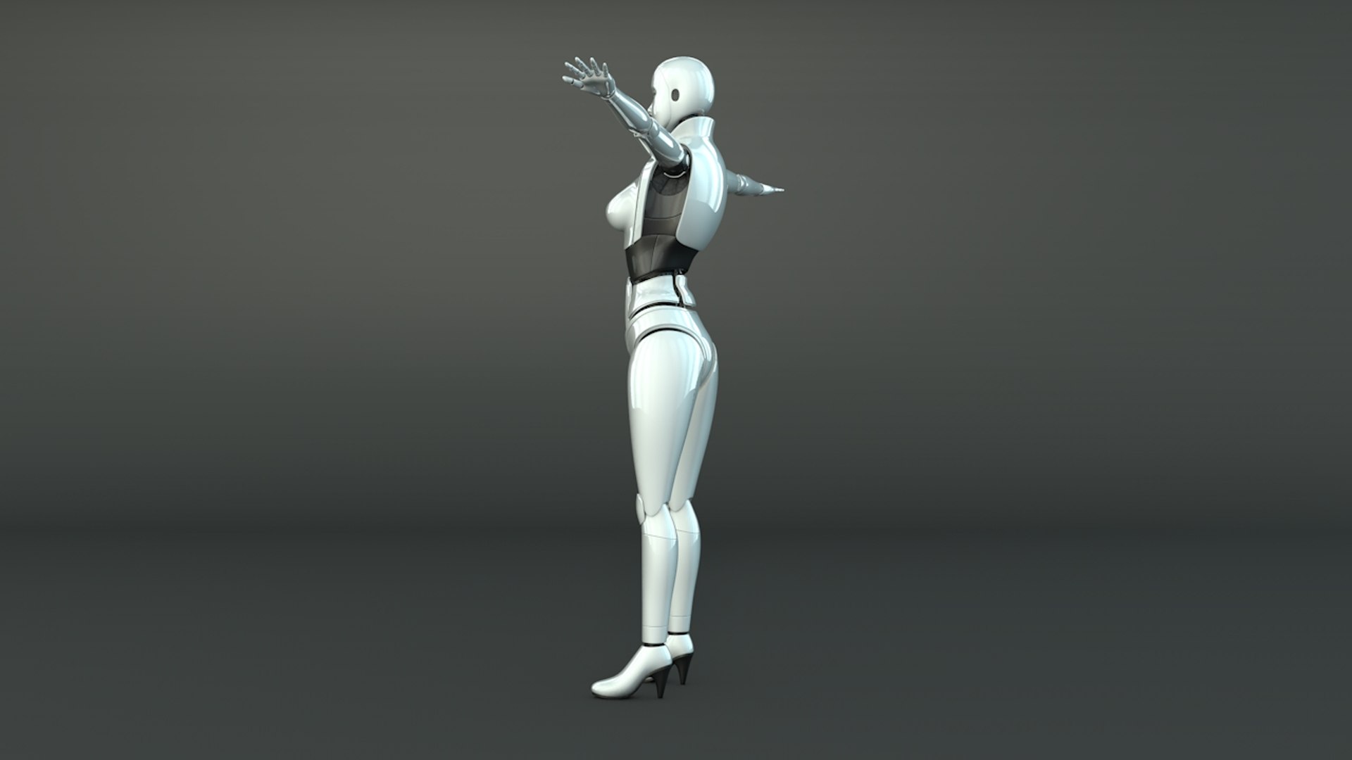 Robot Girl 3d Model