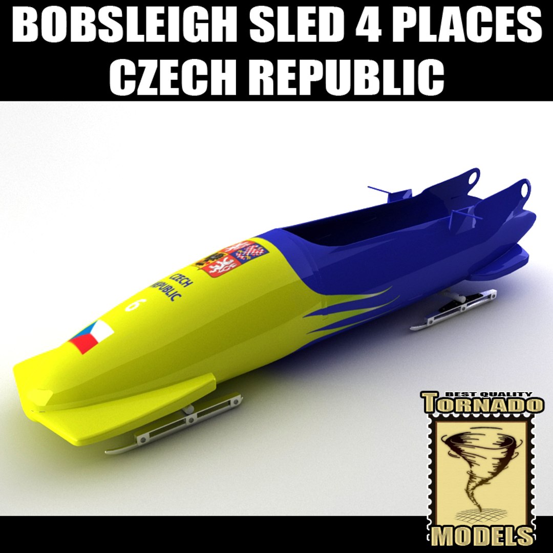 Bobsleigh Sled 4 Places 3d Model