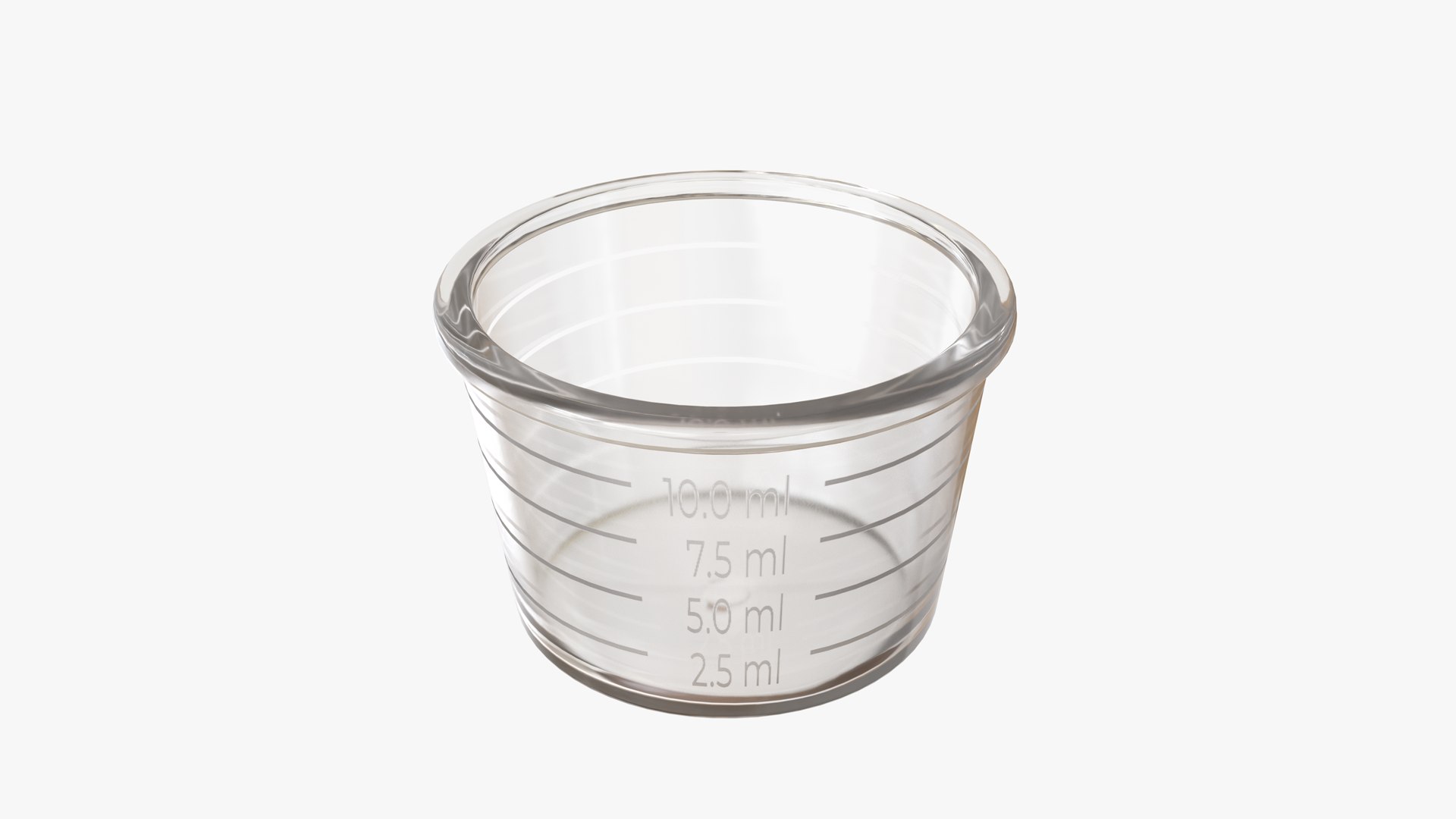 3D Transparent Plastic Measure Cup For Medicine - TurboSquid 2376273