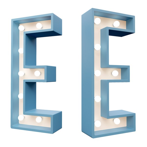 Marquee letter E led glow sign 3dmodel 3D - TurboSquid 1973823