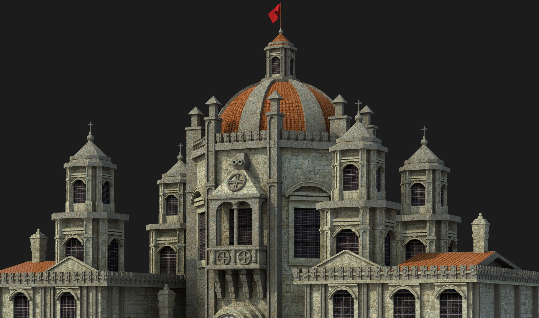 3D Model Fantasy Dome Castle - TurboSquid 1823573