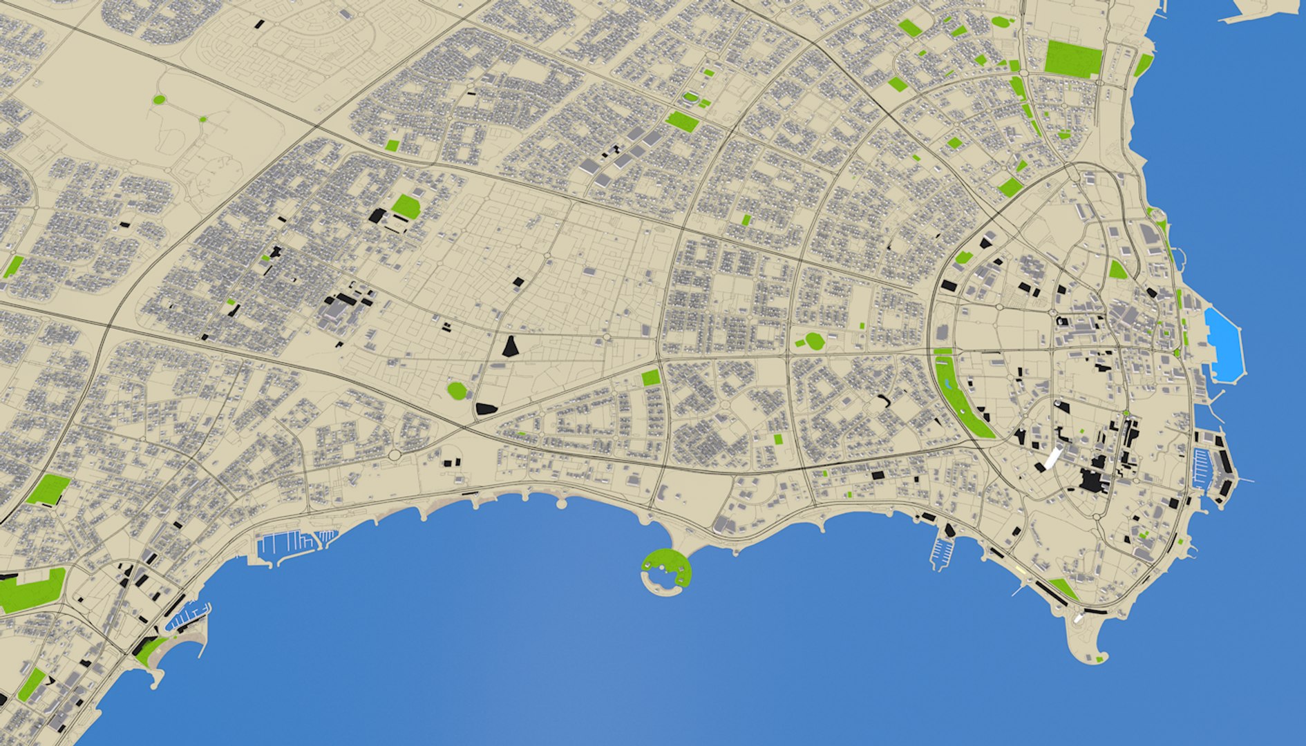 3D Kuwait Streets Mapping Model - TurboSquid 1378120