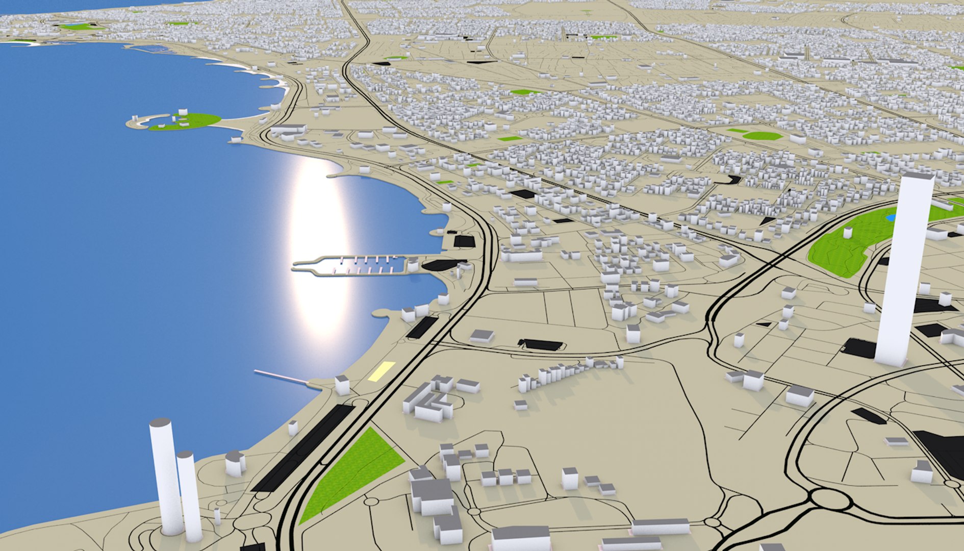 3D Kuwait Streets Mapping Model - TurboSquid 1378120