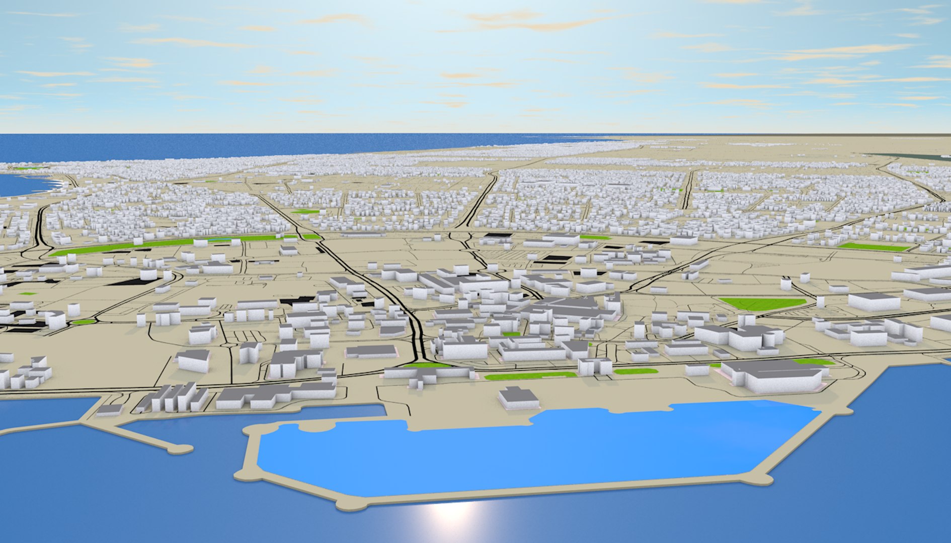 3D Kuwait Streets Mapping Model - TurboSquid 1378120