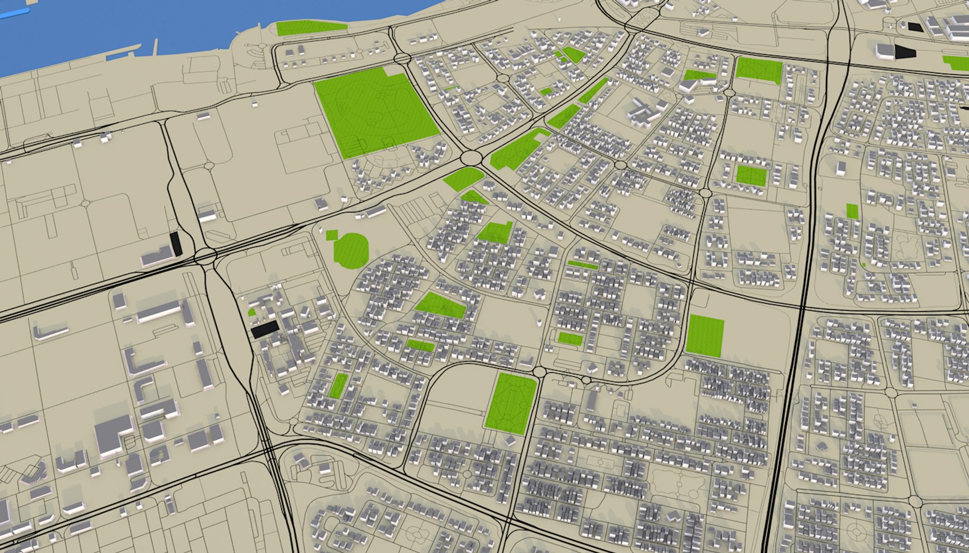 3D Kuwait Streets Mapping Model - TurboSquid 1378120