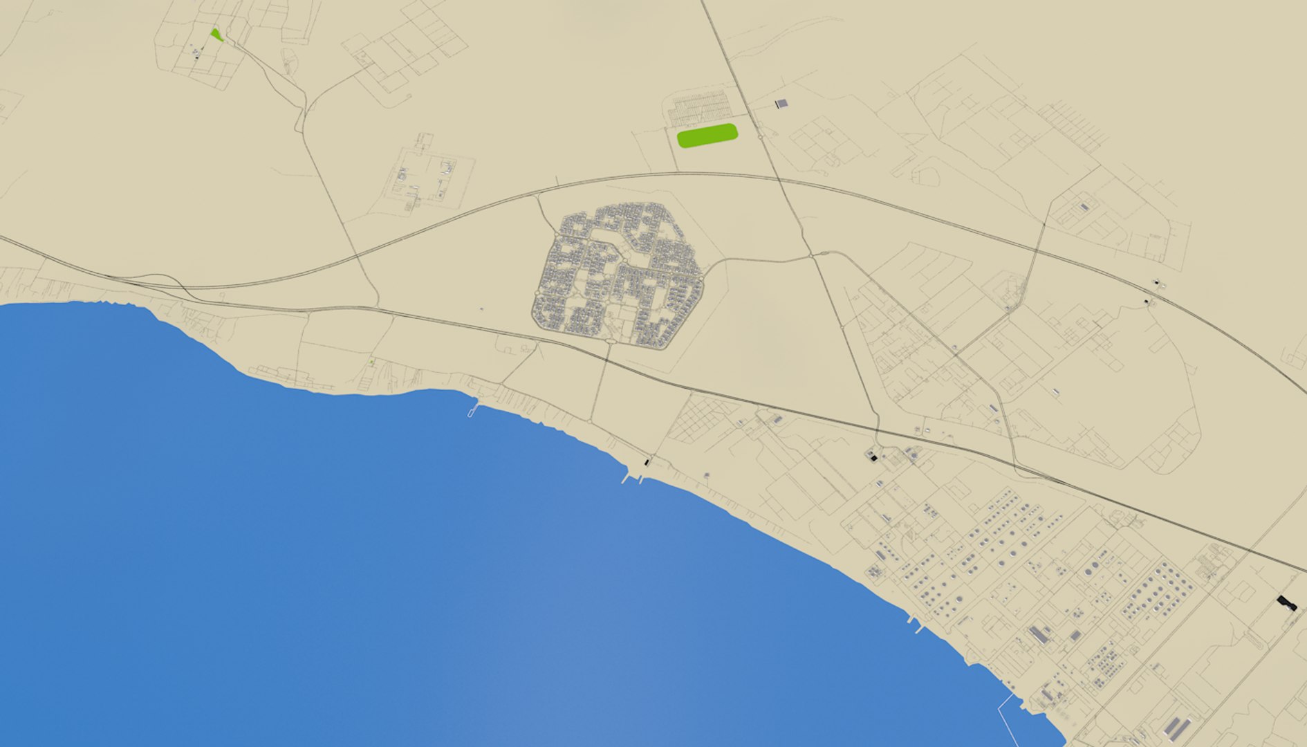 3D kuwait streets mapping model - TurboSquid 1378120