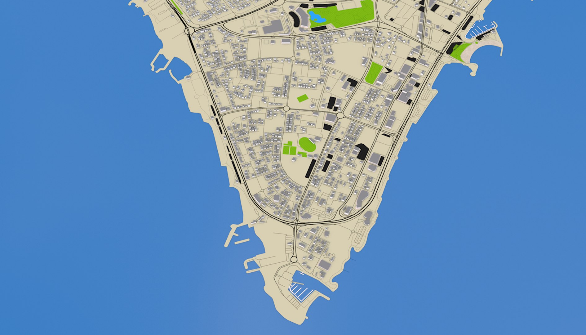 3D Kuwait Streets Mapping Model - TurboSquid 1378120