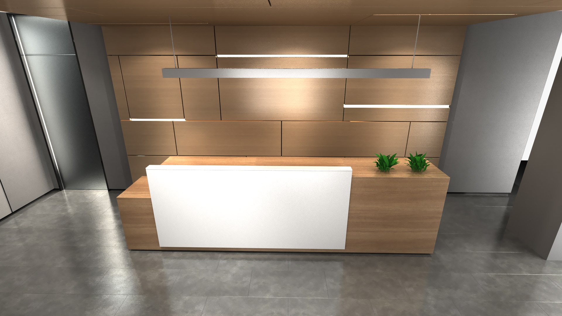 3D Reception Desk Model - TurboSquid 2214937