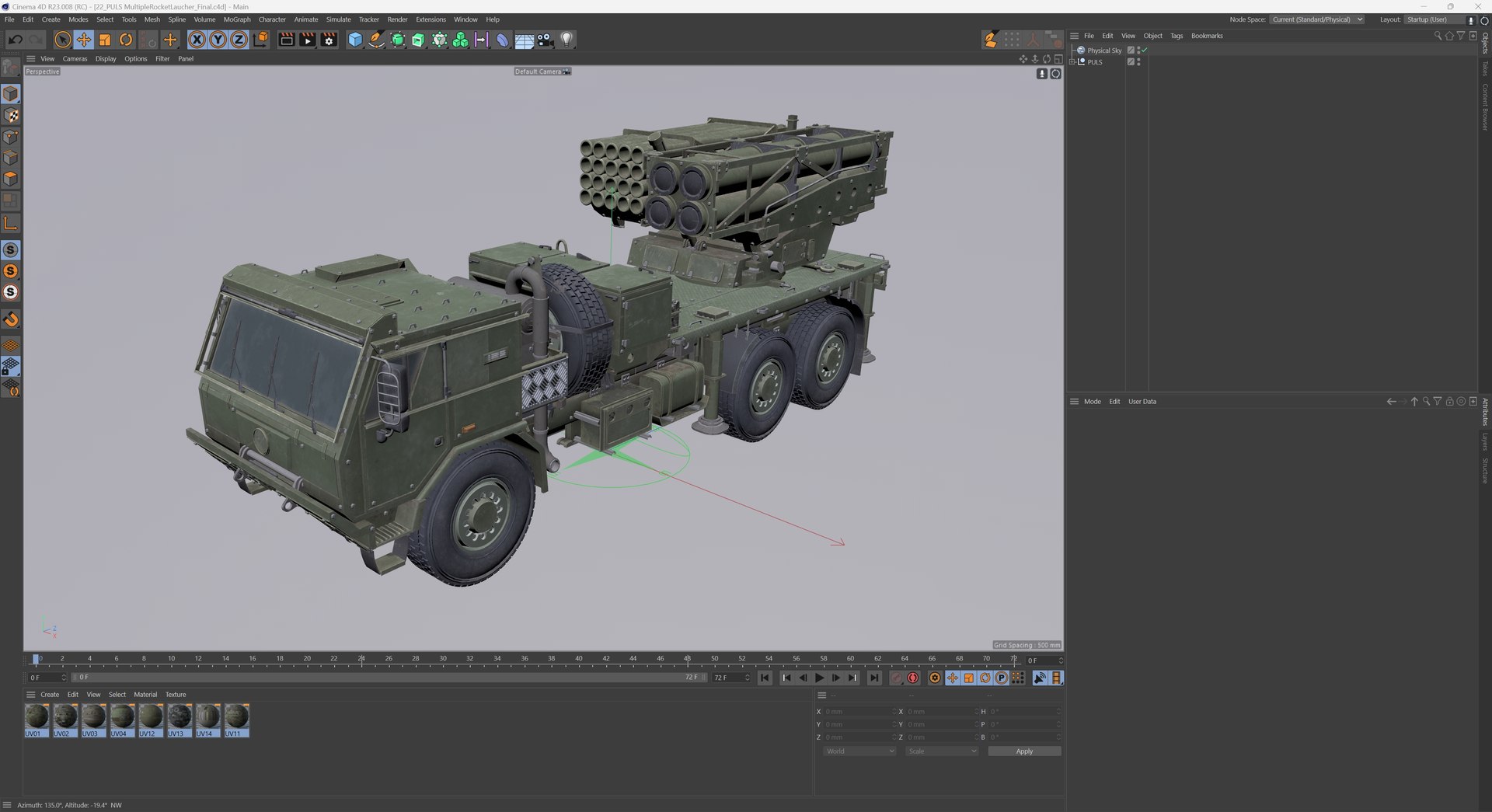 3D Model PULS Multiple Rocket Launcher - TurboSquid 2241533